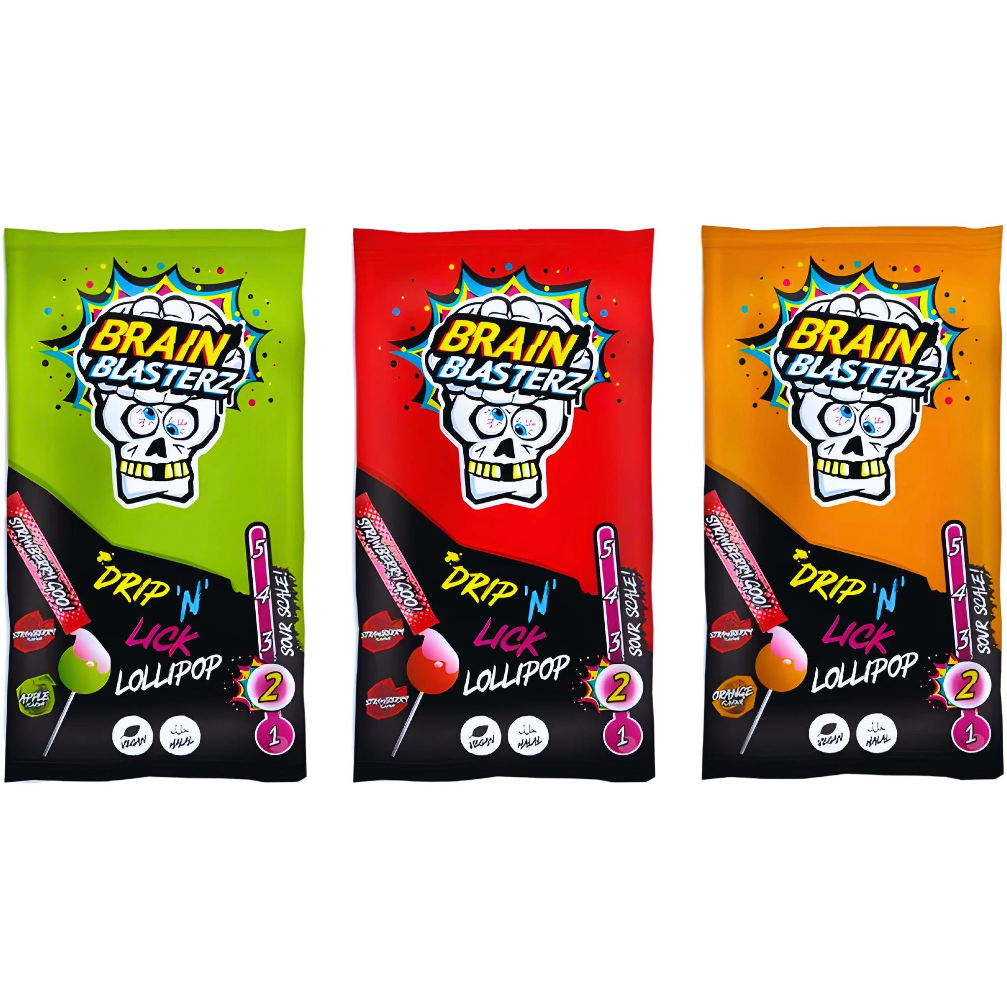 Brain Blasterz Drip 'n' Lick Lollipop - 18g